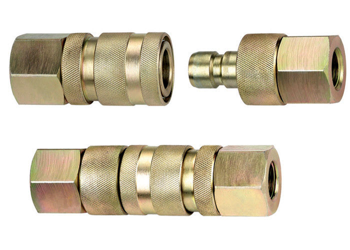 Carbon Steel Hydraulic Quick Connect Couplings KJ Close Type Chrome ...