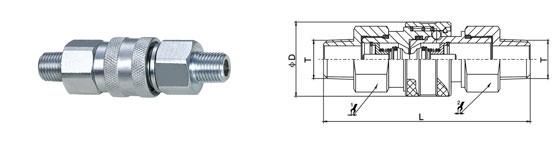 Small Size Hydraulic Quick Connect Couplings , LSQ-S3 Quick Release ...