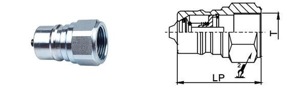ISO A Hydraulic Quick Connect Couplings , Chrome Three Flat Face ...