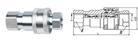 Steel Hydraulic Quick Connect Couplings , TEMA TH Type Quick Disconnect ...