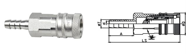 7.5 mm Japanese Standard Quick Release Air Couplings LSQ-315 CEJN 315 Type