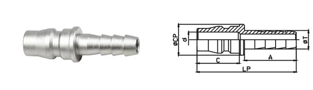 7.5 mm Japanese Standard Quick Release Air Couplings LSQ-315 CEJN 315 Type