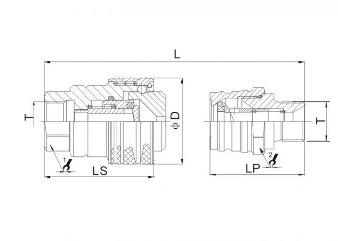 Carbon Steel Hydraulic Trailer Brake Coupling , ISO 5676 Standard ...